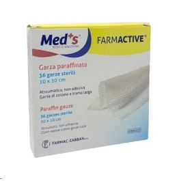 Meds Farmactive Garza Paraffinata Sterile 10X10 Cm 36 Pezzi